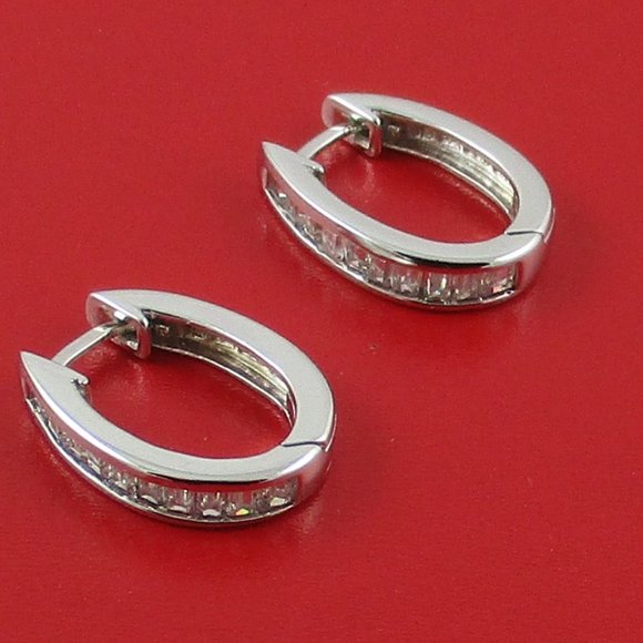 HSN | Jewelry | Absolute Baguette Hoop Earrings | Poshmark